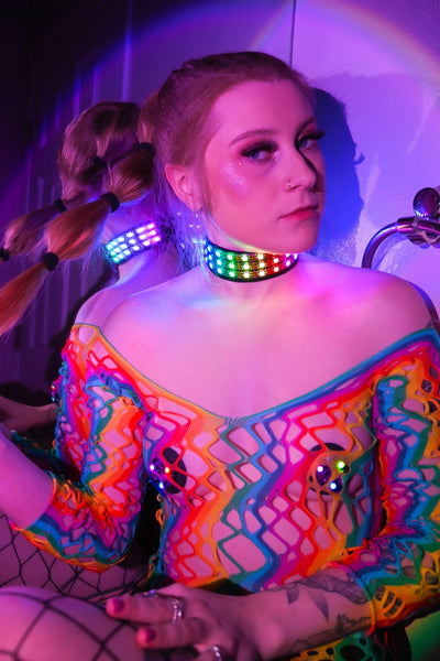 Sound Reactive LED Choker Necklace | CosmicAccents